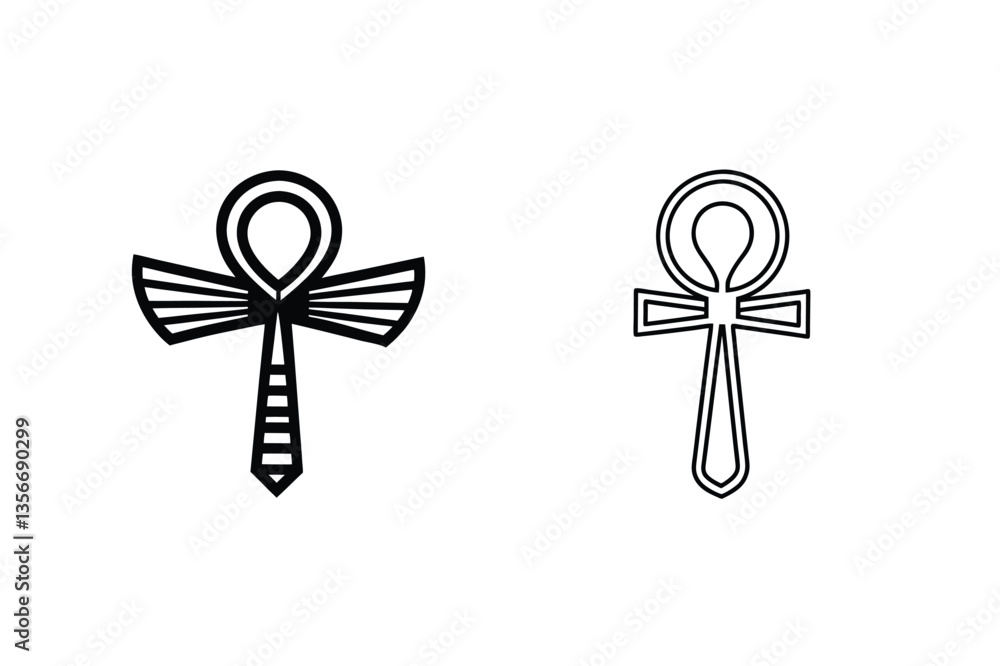 Ankh Symbol Egyptian Hieroglyphics, Life, Eternity, Cross, Wings ...