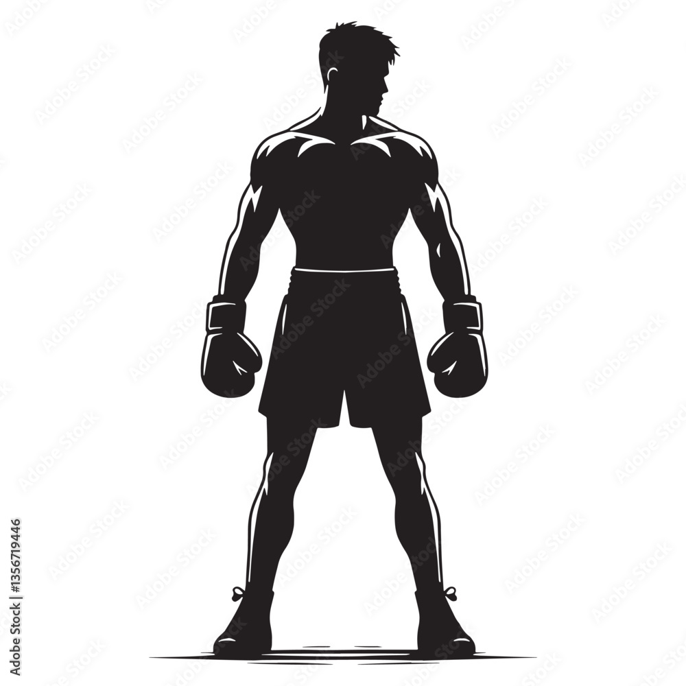 Quick Reflexes Boxer silhouette, dodging with lightning speed - Boxer ...