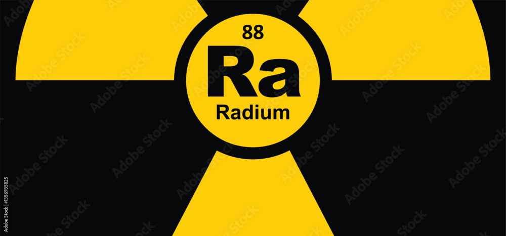Radioactive elements, periodic table of elements. The four most common ...