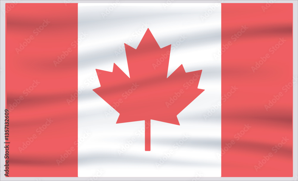 Vector de Stock Canada official flag vector with standard size and ...
