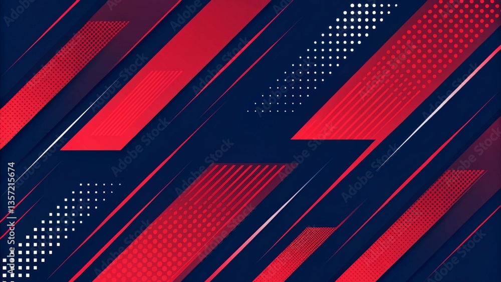 Abstract red geometric composition, speed technology futuristic design ...