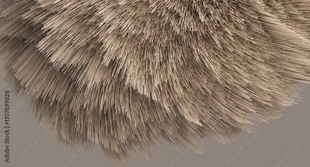 Abstract 3d detailed shape made of little sticks. Stock Illustration ...