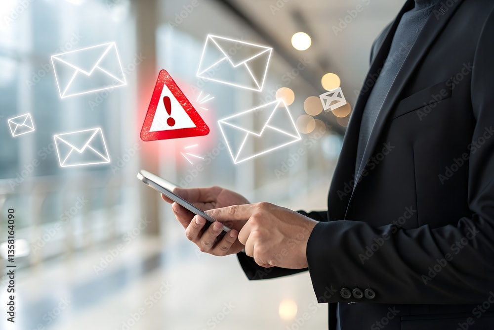 Cybercrime security concepts, Scam warning messages and traps, Fraud ...