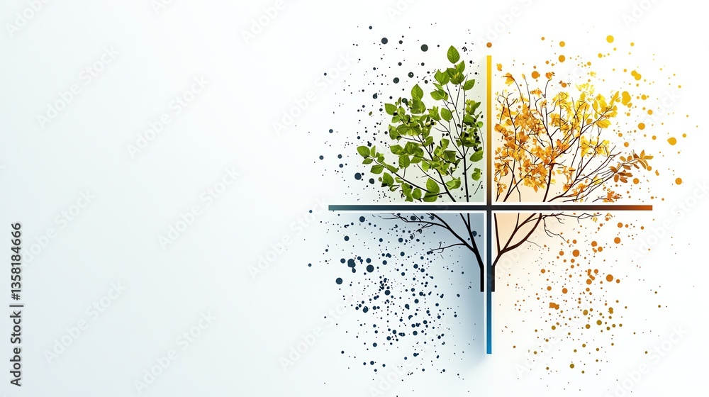 minimalist BCG matrix chart in flat design, each quadrant labeled and ...