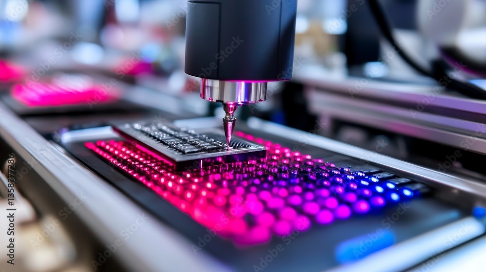 Automated assembly of illuminated computer keyboard with advanced ...