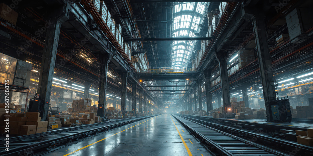 Underground Logistics and Freight Hub A subterranean logistics hub used ...