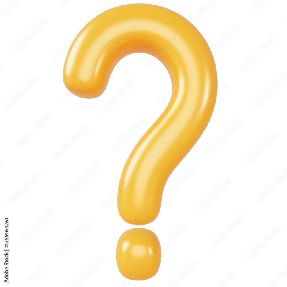 3d vector golden question mark isolated on white background. Gold ...