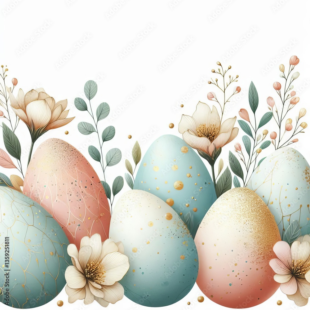 Semana santa. Pascua. Huevos de Pascua Stock Illustration | Adobe Stock