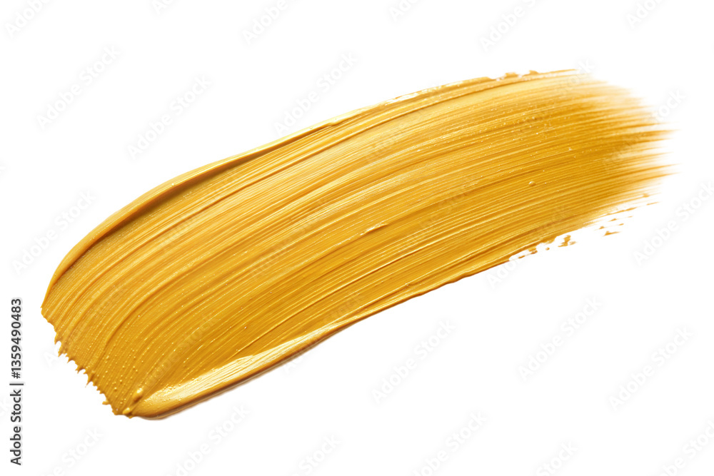 Gold paint brush strokes isolated on transparent background. Png Stock ...