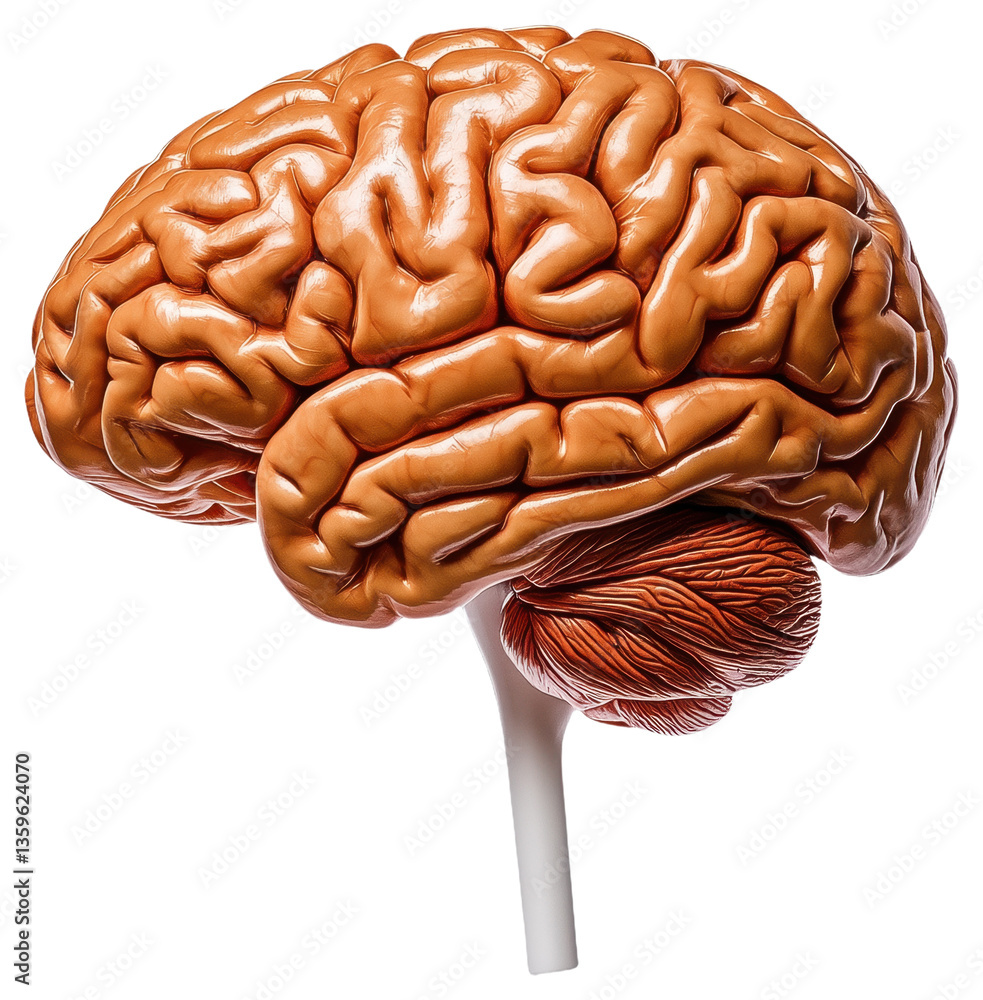 PNG Human brain model with visible cerebrum and cerebellum Stock Photo ...