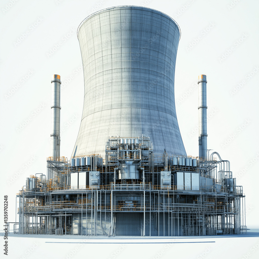 Small Modular Reactor nuclear grid energy. SMR. Electricity renewable ...