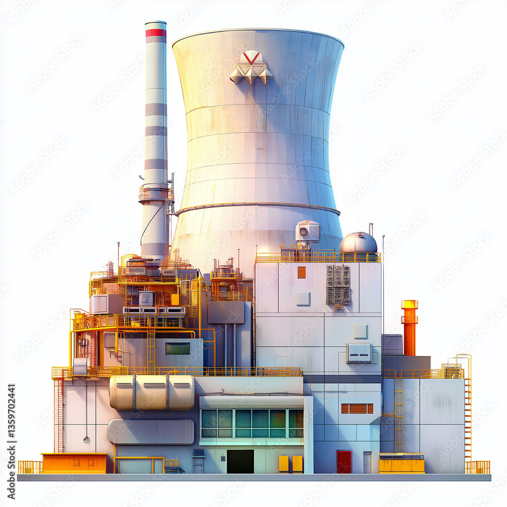 Small Modular Reactor nuclear grid energy. SMR. Electricity renewable ...