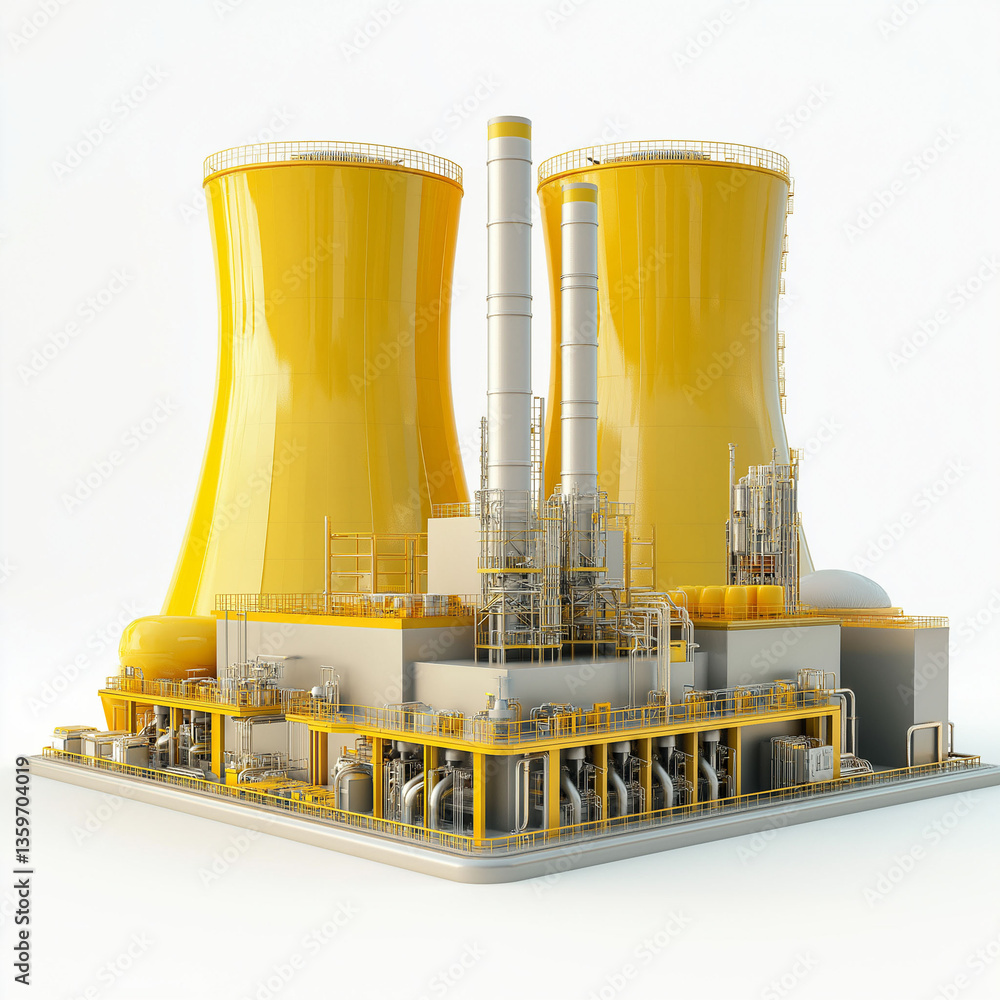 Small Modular Reactor nuclear grid energy. SMR. Electricity renewable ...