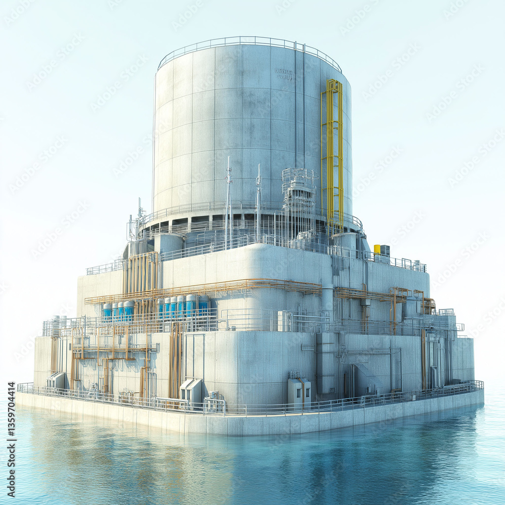 Small Modular Reactor nuclear grid energy. SMR. Electricity renewable ...