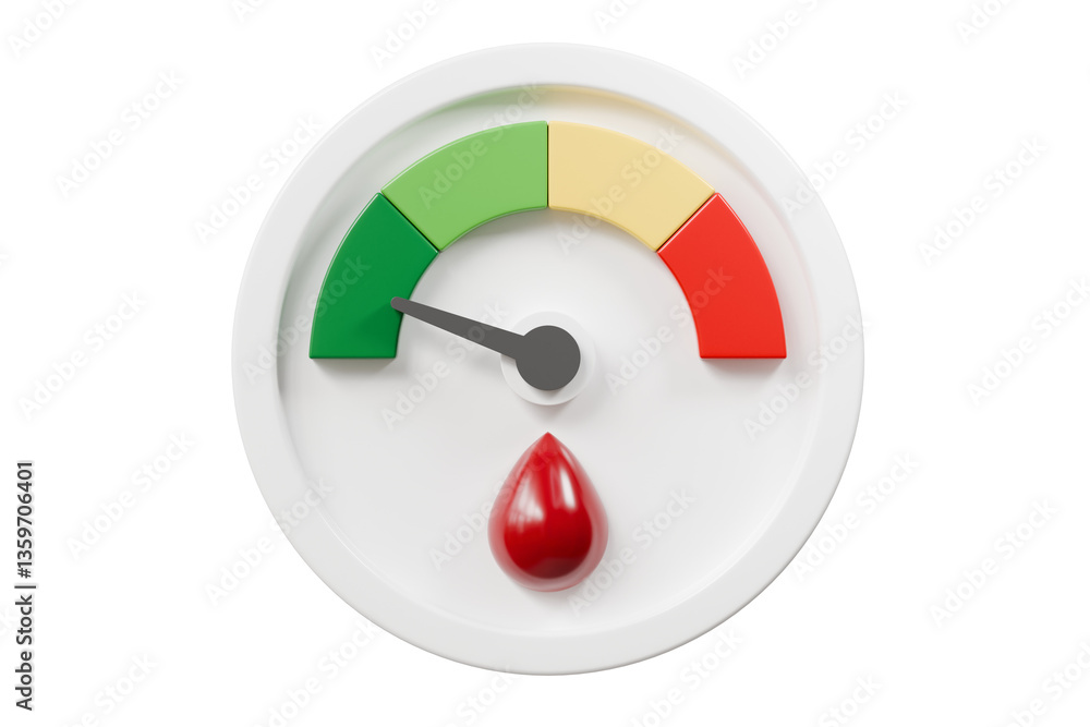 3d Speedometer icon. Minimal Status Speedometer with glucometer test ...