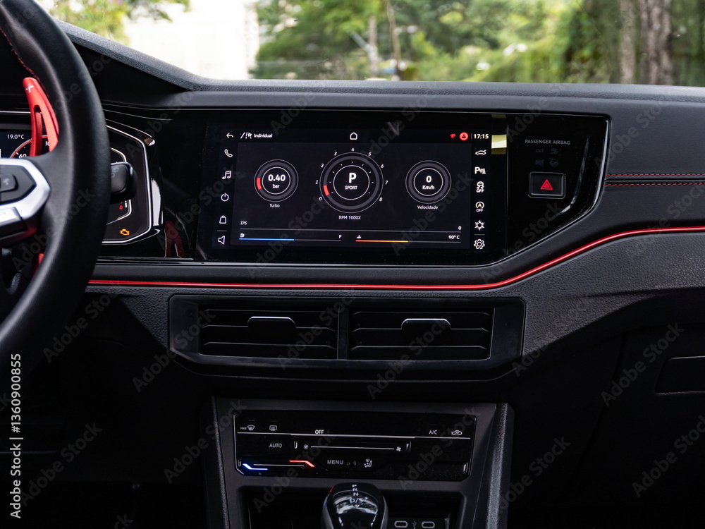Volkswagen Polo GTS dashboard view, Hot hatch sports car infotainment ...