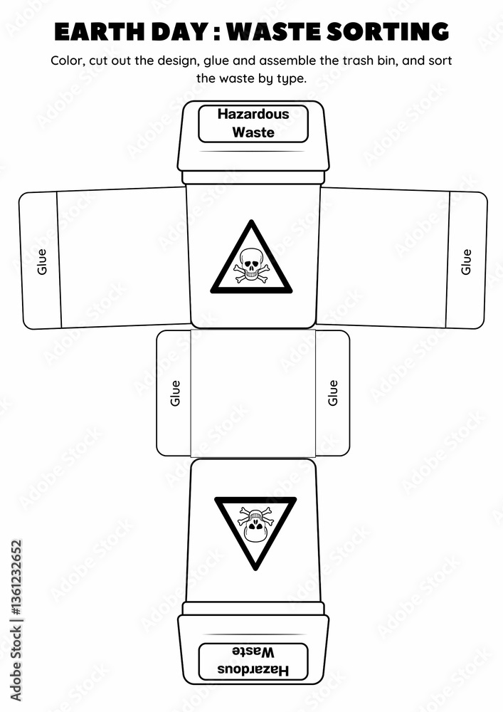 Engaging Earth Day waste sorting craft for kids! A fun cut-and-paste ...