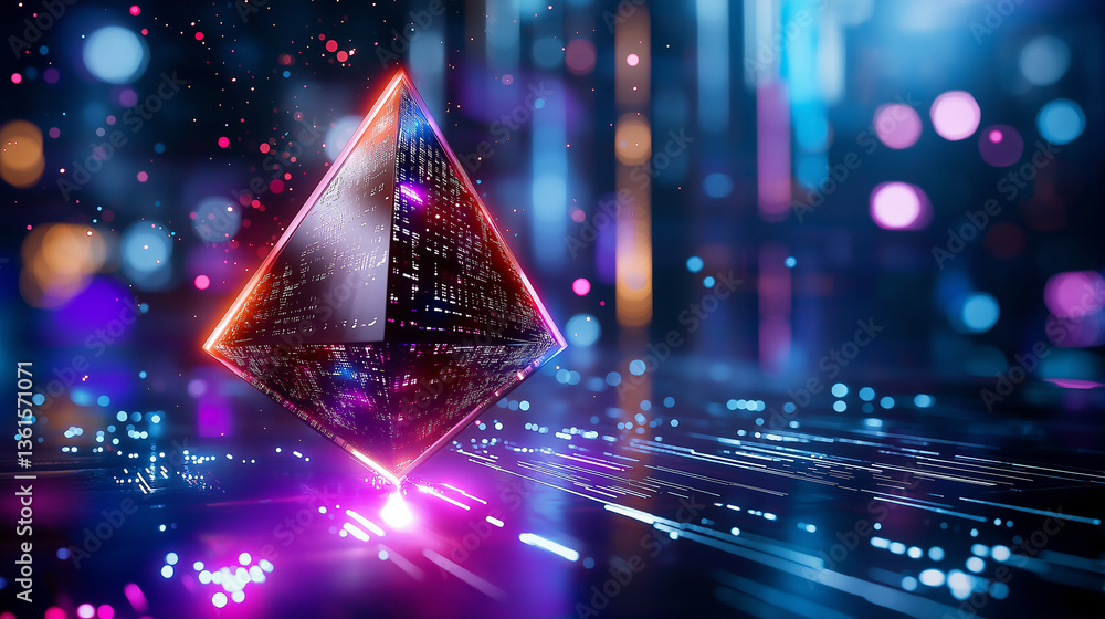 Ilustración de Stock AI generator image of A massive AI-controlled ...