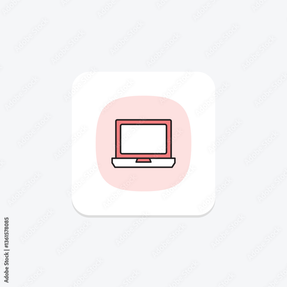 Laptop, vector, pixel perfect, illustrator file Stock Vector | Adobe Stock