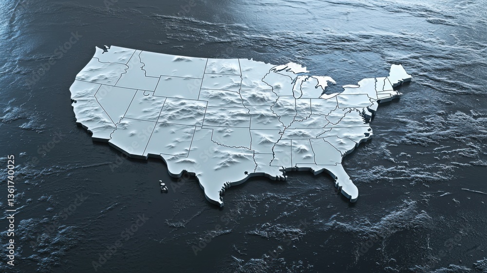 In-depth map of the united states outlining key tech investment regions ...