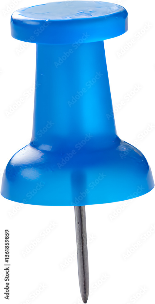 Blue push pin on paper, transparent background Stock Photo | Adobe Stock