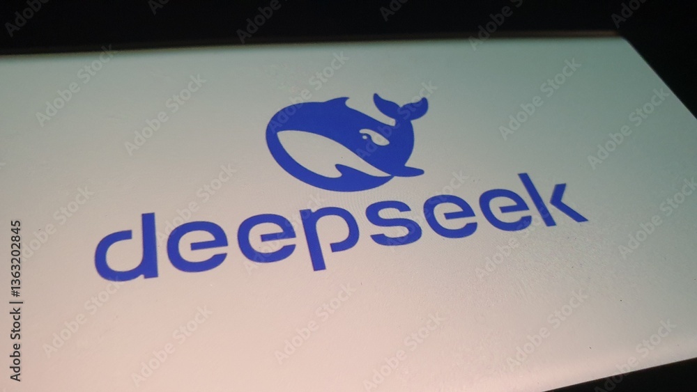 Foto de Stock New Delhi, India - March 26 2025. DeepSeek AI logo, is a series of open source AI ...