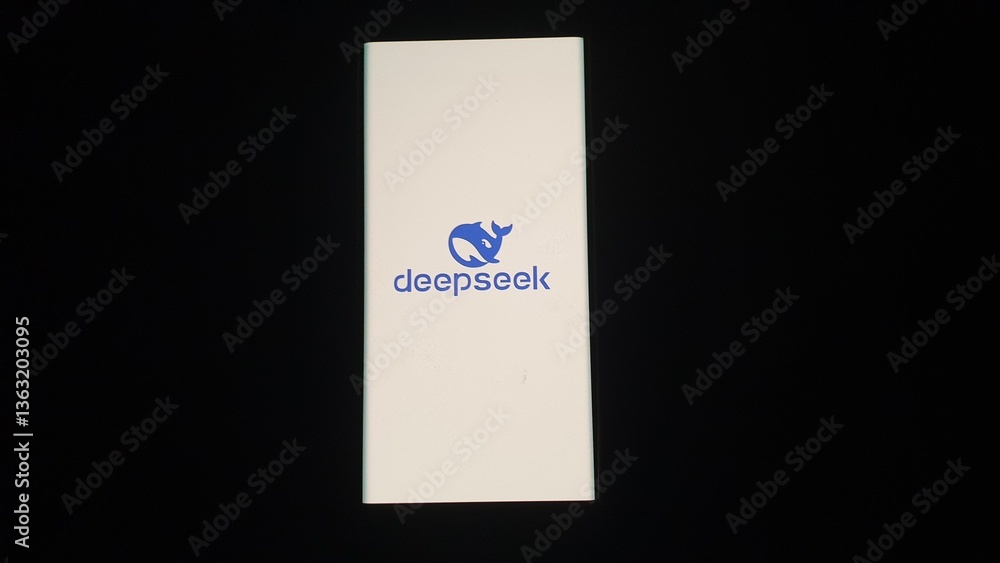 Stock-Foto „New Delhi, India - March 26 2025. DeepSeek AI logo, is a ...