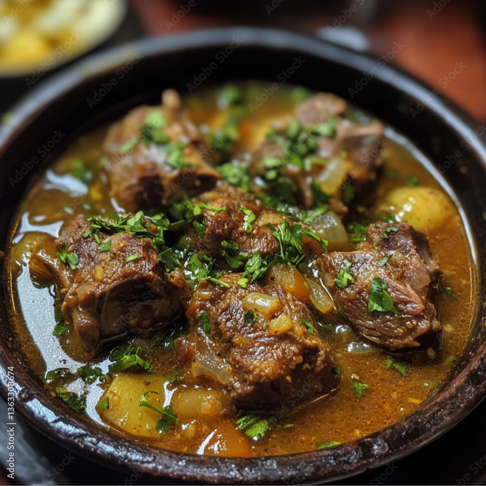 Goat Meat and Collagen Stew Stock Photo | Adobe Stock