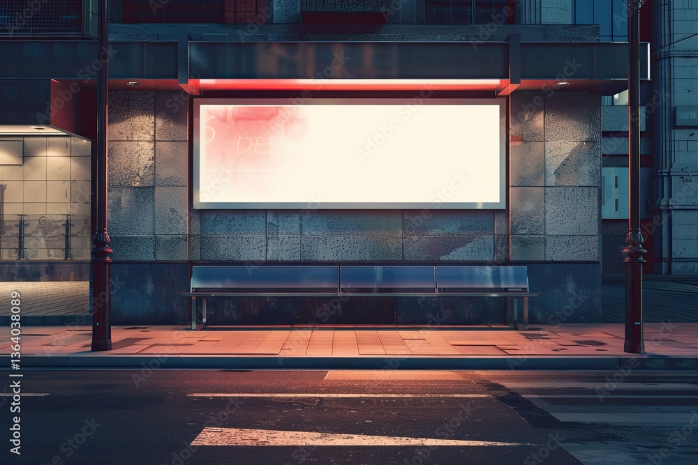 Vibrant Color Visual of Billboard Mockup for Photoshop Stock Photo ...