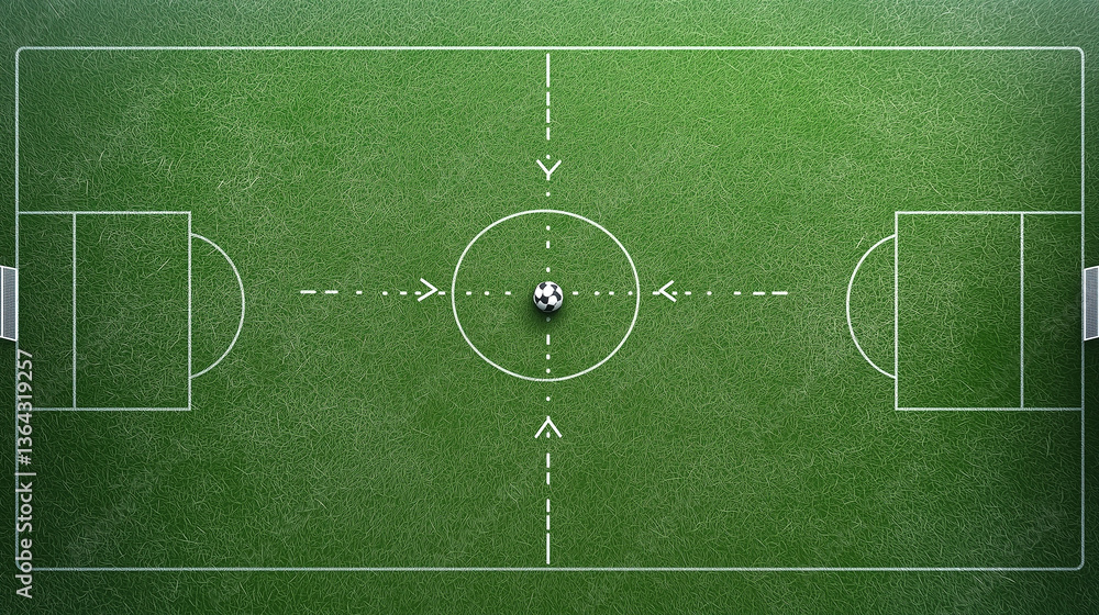 Soccer Field Ready: A meticulously maintained soccer field, ready for ...