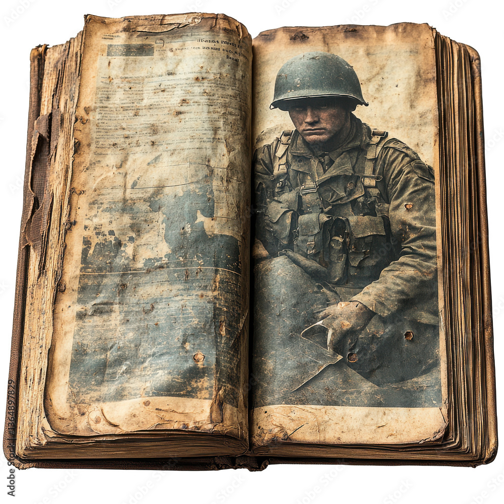 History Textbook (World War II) isolated on transparent background.PNG ...