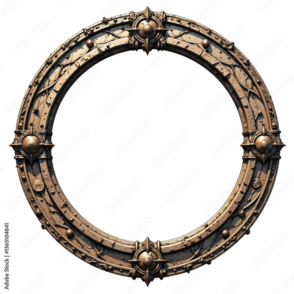 Ilustracja bez tantiem: DND circle token border frame decorative ...