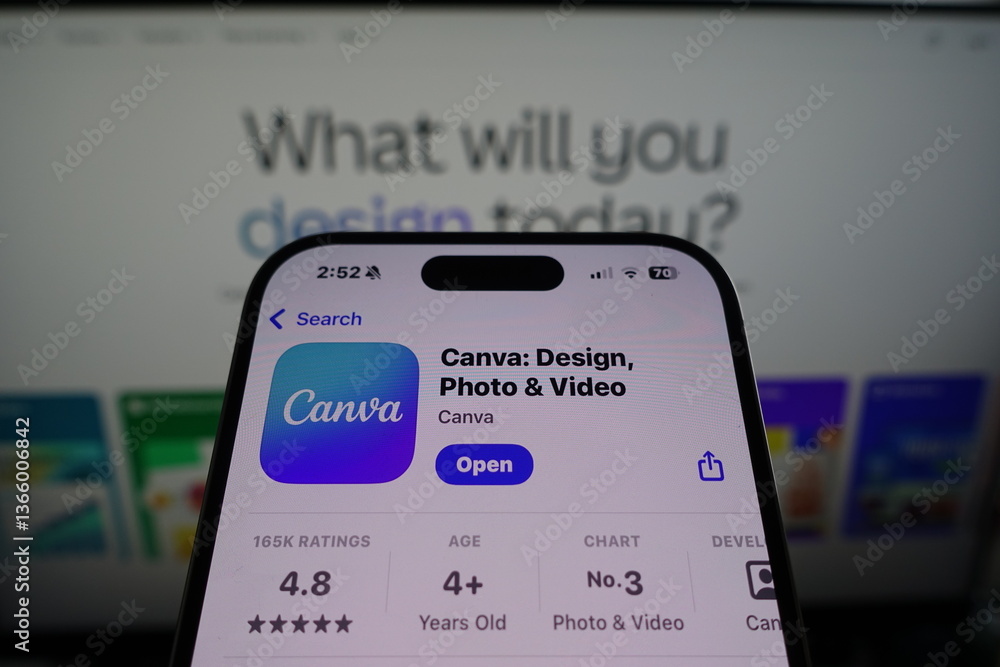 Kiel, SH, Germany March 27 2025: Canva by Canva in the App Store on ...