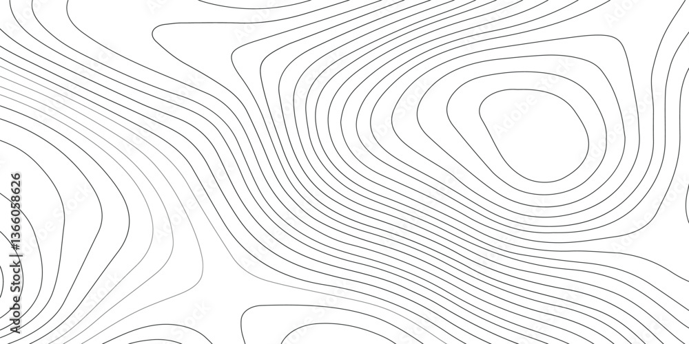 Black and white wavy abstract topographic map contour, lines Pattern ...