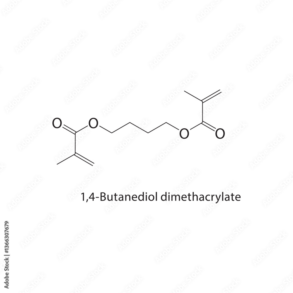 1,4-Butanediol dimethacrylate skeletal structure. Methacrylate Ester ...