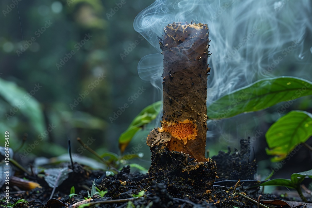 Fotografie Devils Cigar Chorioactis Endangered Fungal Phenomenon Show ...