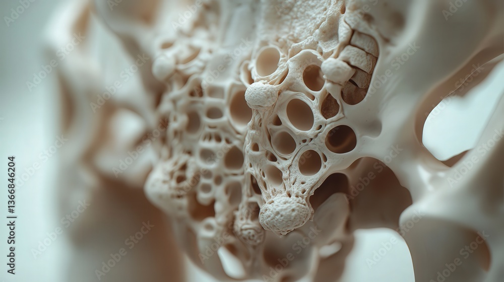 the pelvis of a skeleton figure, showcasing the detailed structure of ...