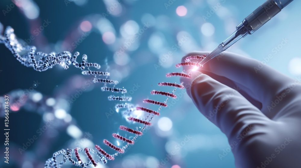 Stock-Foto „A genetic researcher using AI to optimize gene editing ...