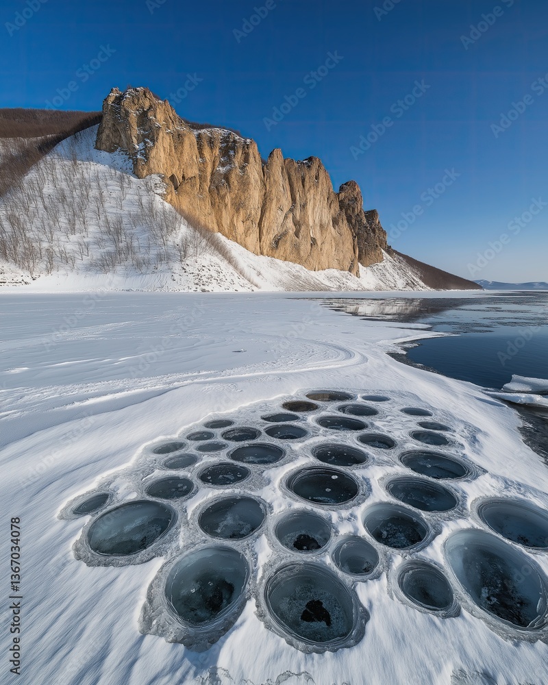 Ilustración de Stock Subaquatic methane bubble formations ascending ...