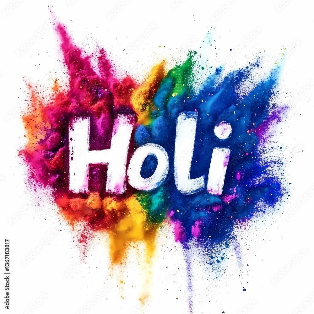 Holi Celebration of Colors: A vibrant Holi celebration image explodes ...