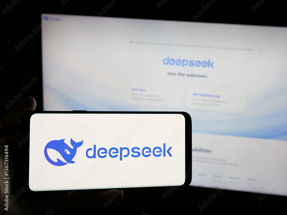 Stuttgart, Germany - 03-10-2025: Person holding smartphone with logo of ...