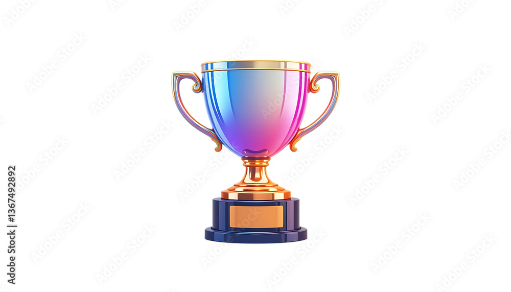 3D glossy gradient trophy icon png Stock Photo | Adobe Stock
