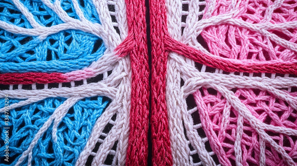 labeled schematic drawing of arteries and veins color-coded in diagram ...