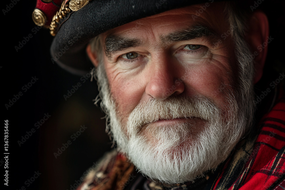 Authentic Scottish person Piper in Traditional Attire, Generative AI ...