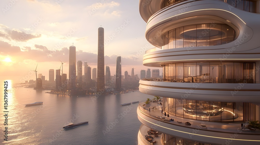 Futuristic zero emission space colony energy infrastructure with AI ...