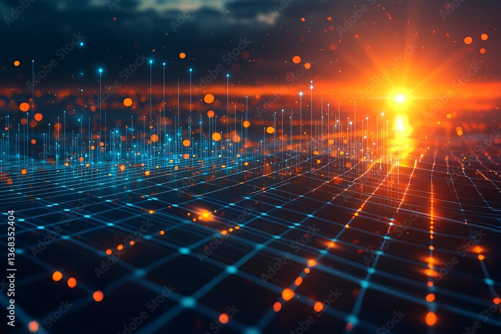 Stock-Foto „Energy chart visualizing the power generation from solar ...