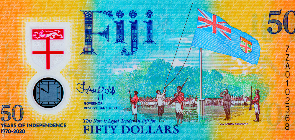 The historic first raising of the Fijian flag at Albeit Park, Suva on ...