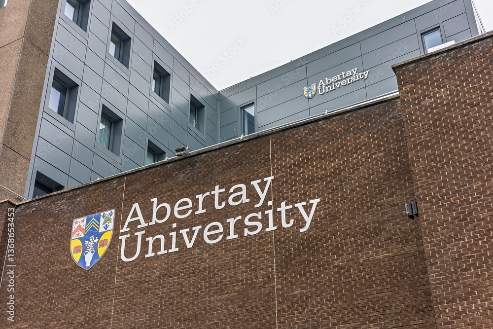 DUNDEE, UK - March 22, 2025: Modern Campus Building of Abertay ...