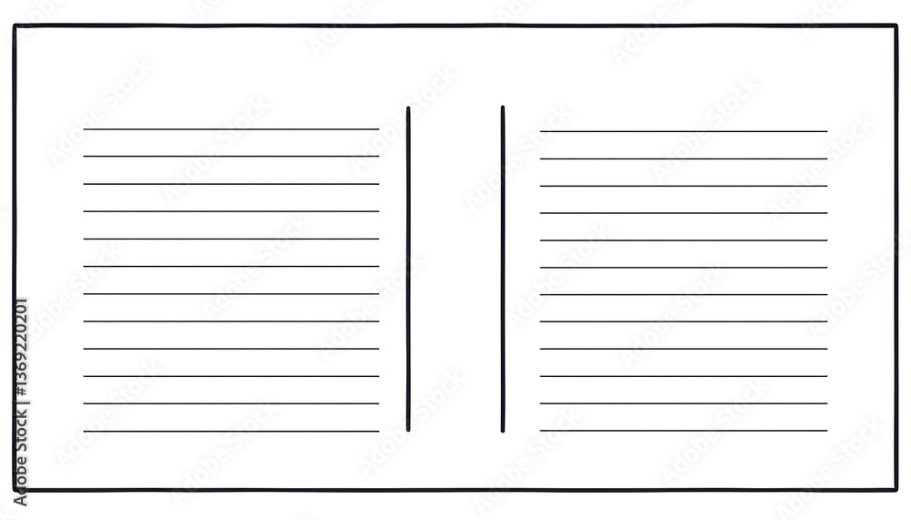 Two-Column Comparison Template, Side-By-Side Analysis Chart, Decision ...