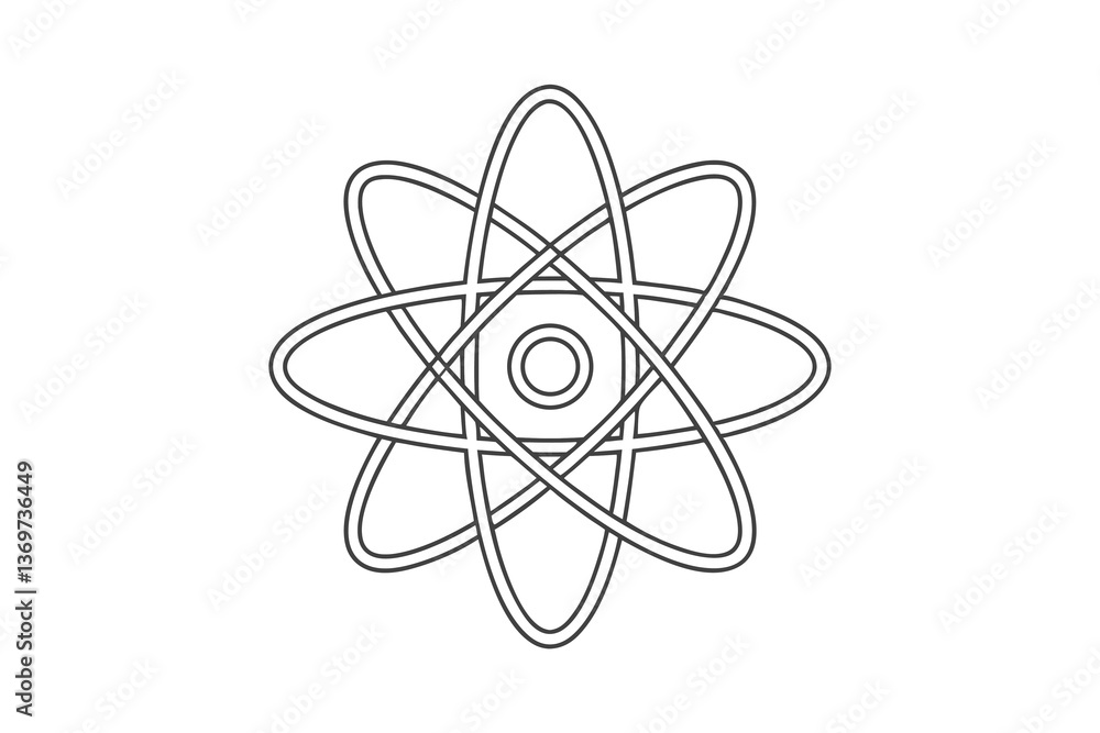 Atomic Structure Nucleus Electrons Orbits Science Physics Energy